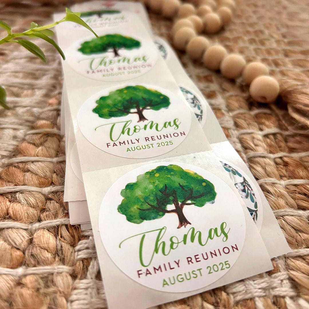 Family Reunion Stickers - Welcome Bag Labels | Personalized Family Tree ...