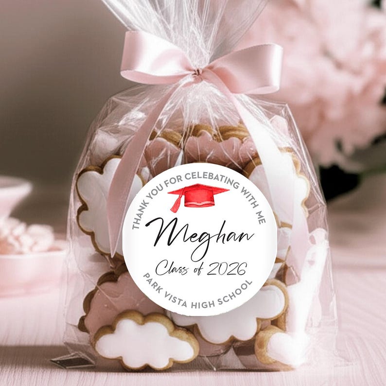 Graduation Labels for Class of 2026 - Thank You Custom Graduation ...