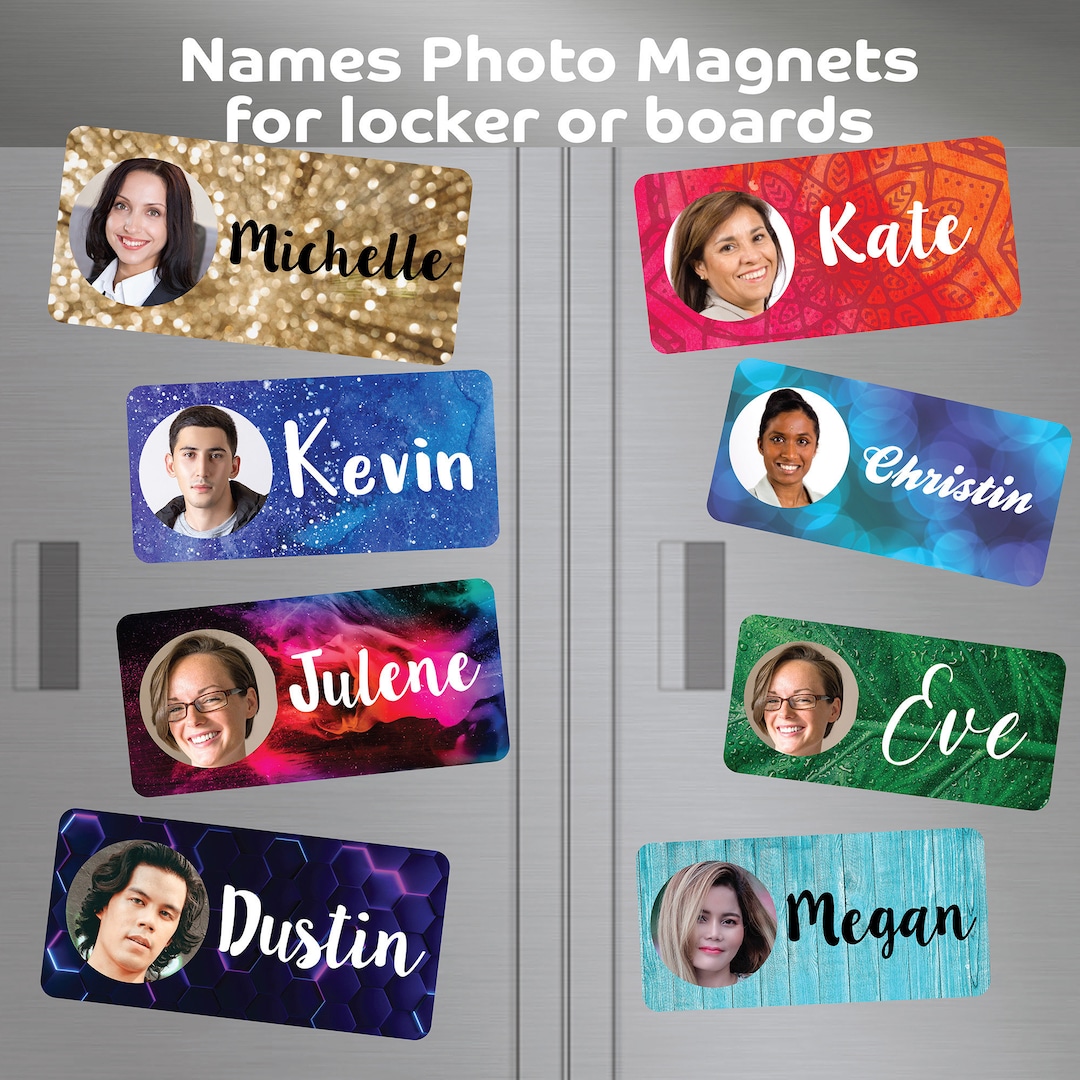 Personalized Locker Magnet With Photo and Name Customizable Magnet for ...
