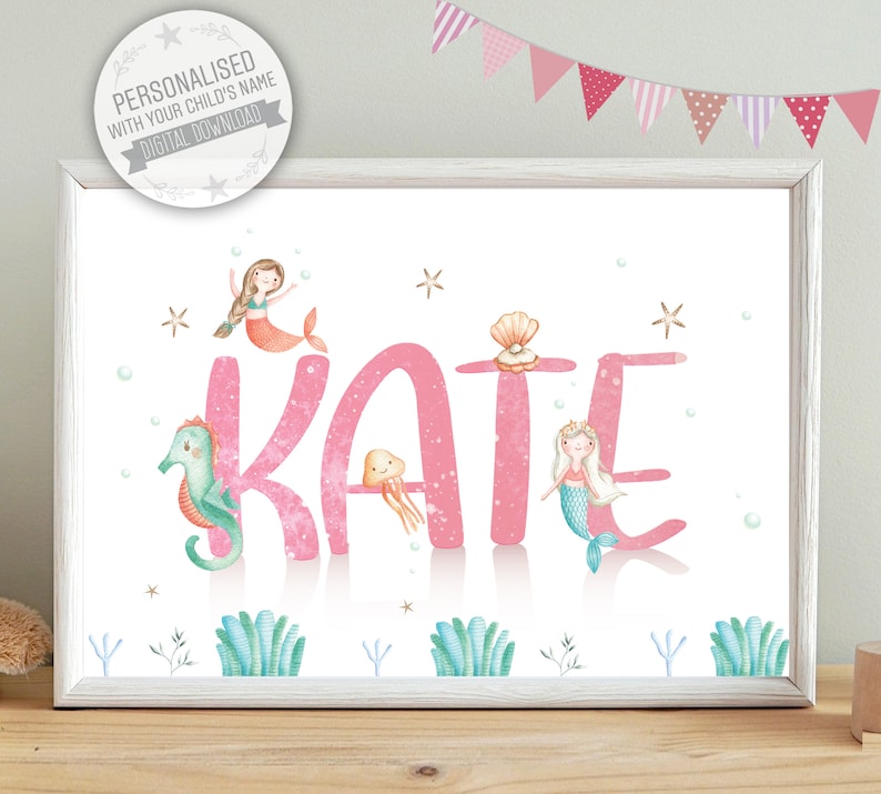 Jungle Nursery Theme| Custom Baby Jungle Name Print | Digital Nursery ...