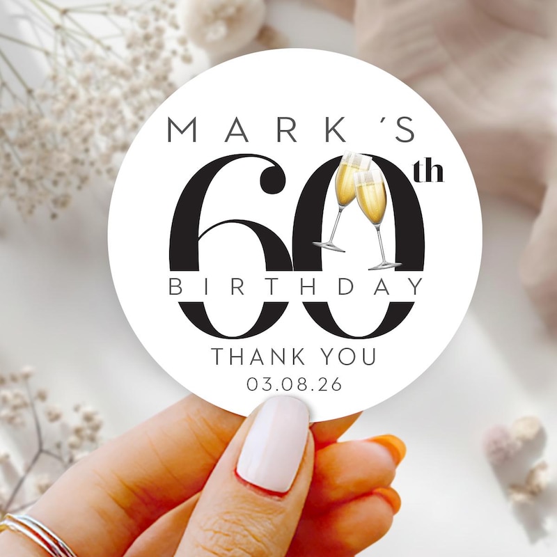 60th Birthday Cup Labels - Etsy