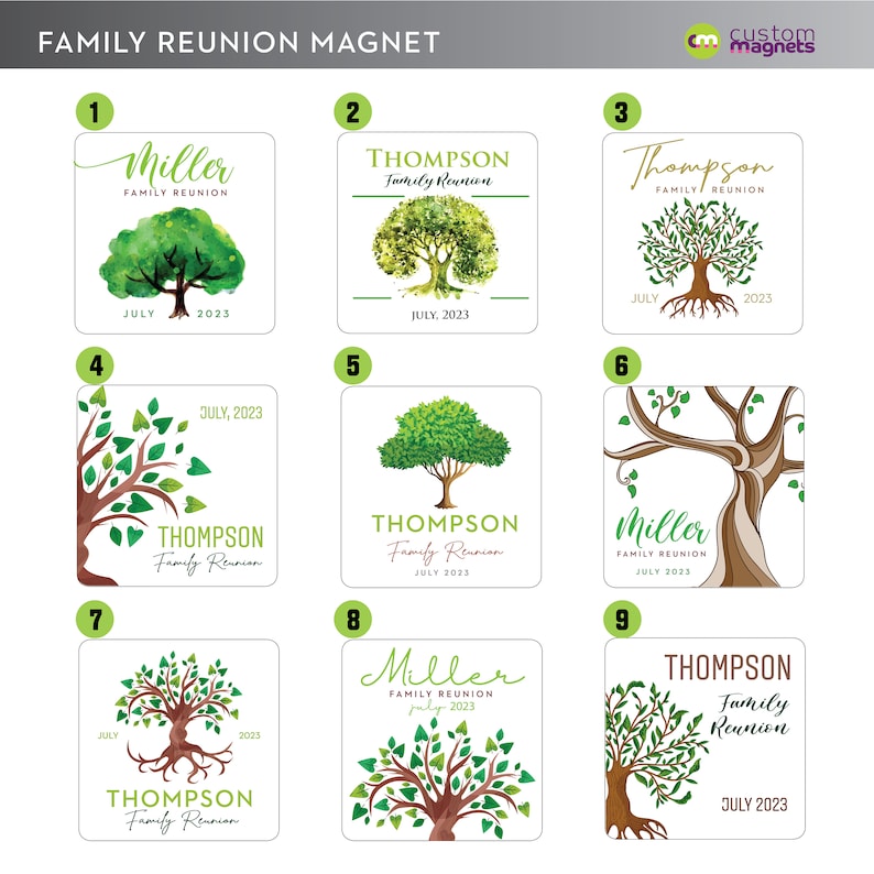 Family Reunion Favors - Custom Family Reunion Magnets: Custom Family ...