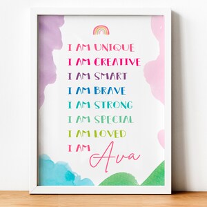 Inspirational Art for Kids - Positive Affirmation Poster for Teenagers ...