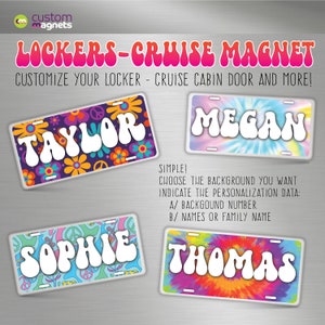 Personalized Magnet for Locker – Custom Name Fridge Magnet Groovy Style ...