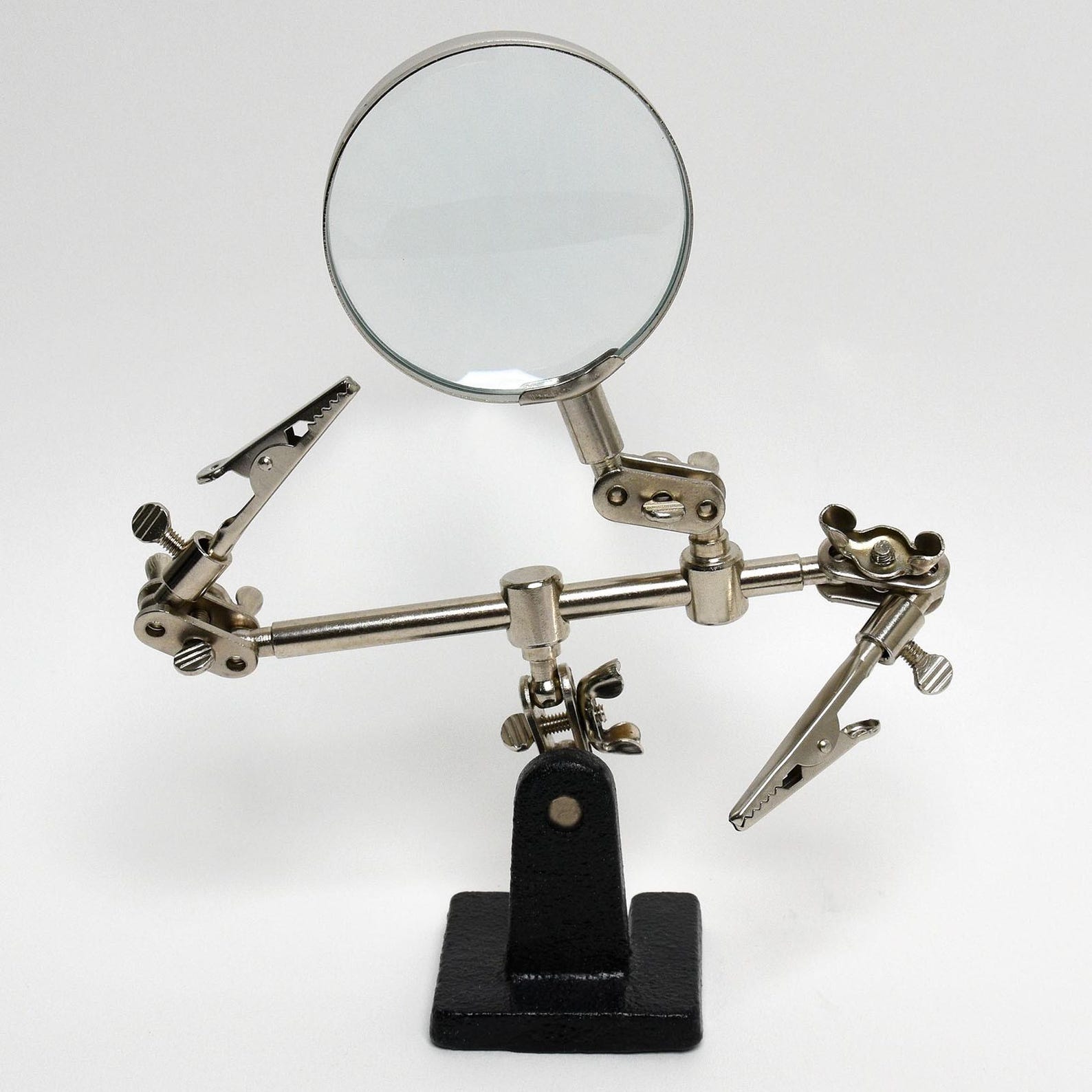 Helping Third Hand Magnifier W/ Clamps Jewelers Soldering Holder Stand ...