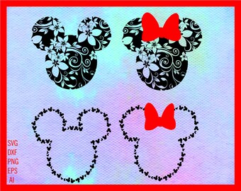 Minnie outline svg | Etsy