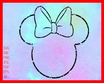 Minnie mouse outline | Etsy