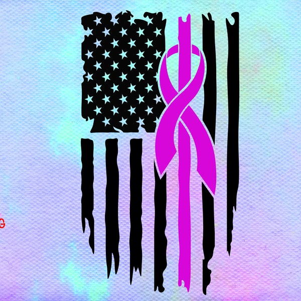 Breast Cancer American Flag - Etsy