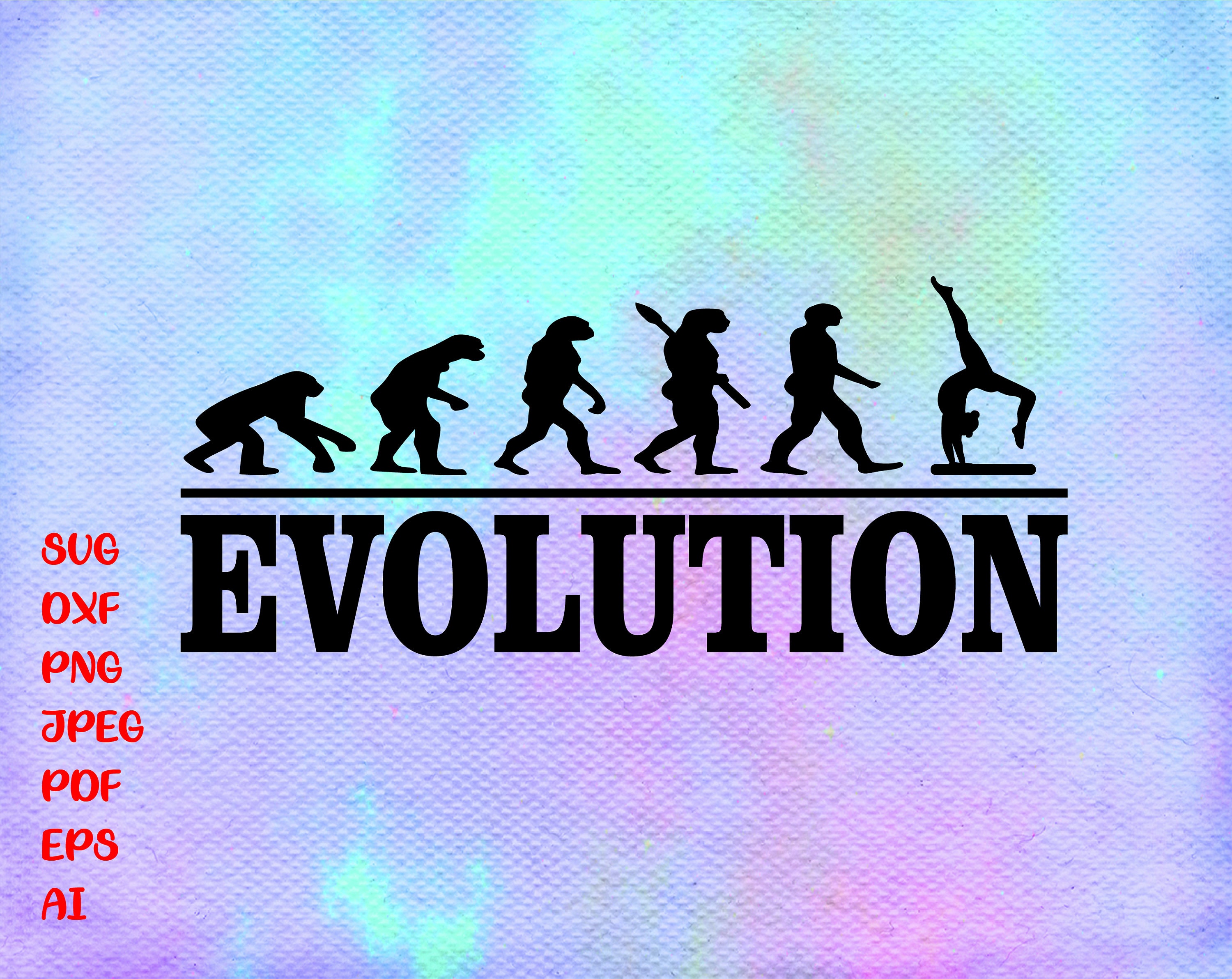Gymnastics Evolution SVGEVOLUTION SVG evolution symbol | Etsy