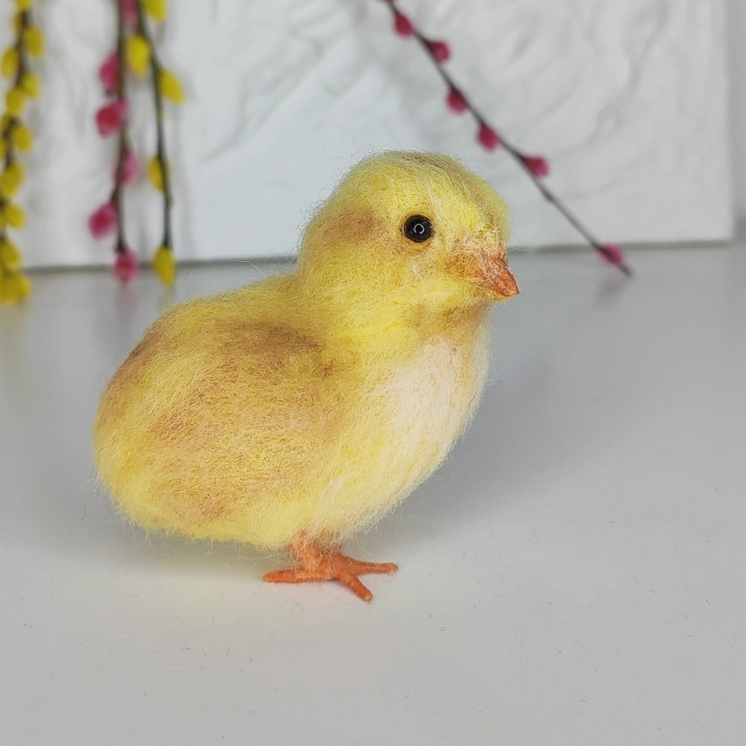 Needle Felted Chick Animal Woolies - Etsy
