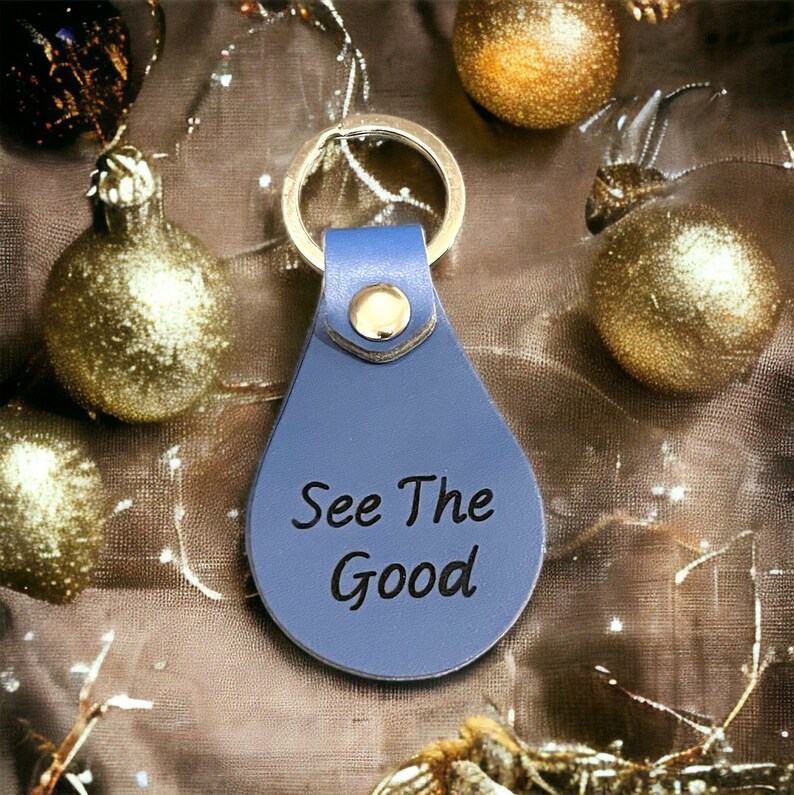 5 Pack | Uplifting Sayings | Leather | Keychain - Etsy