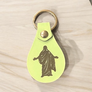 Jesus Christ | Leather | Keychain | Christ - Etsy