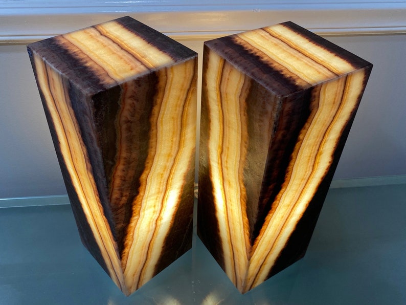 Deep Fire Onyx Desk Lamp 16 the Wonder of - Etsy