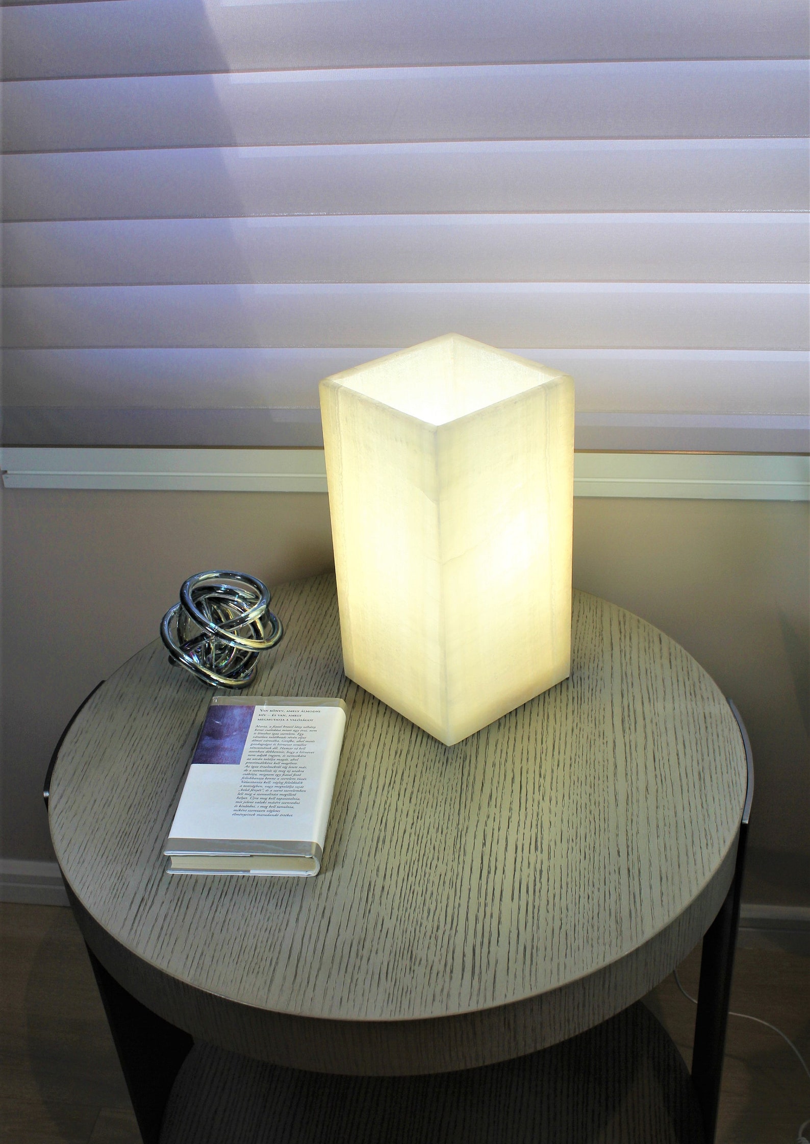White Square Onyx Desk Lamp 12 Inch A Cube of Light - Etsy