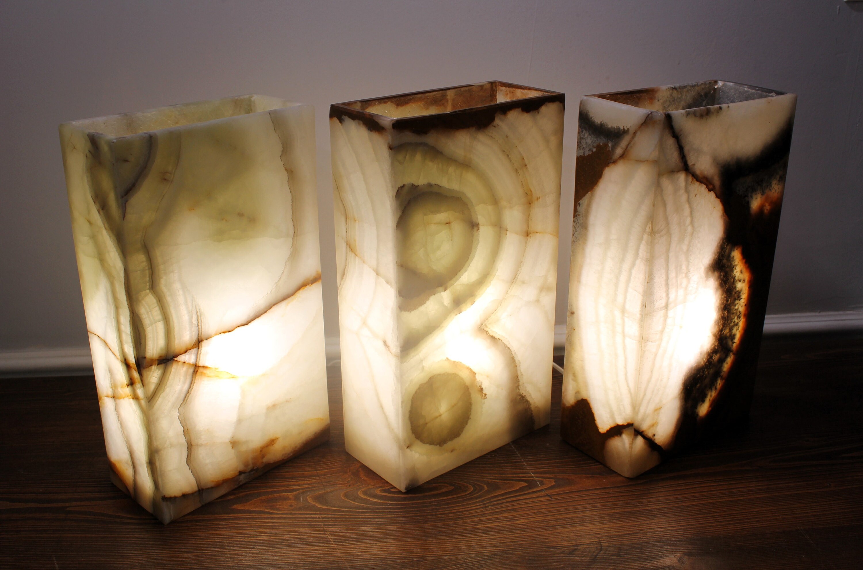 Rectangular Green Onyx Table Lamp, 14" - Earthy Colors - Etsy