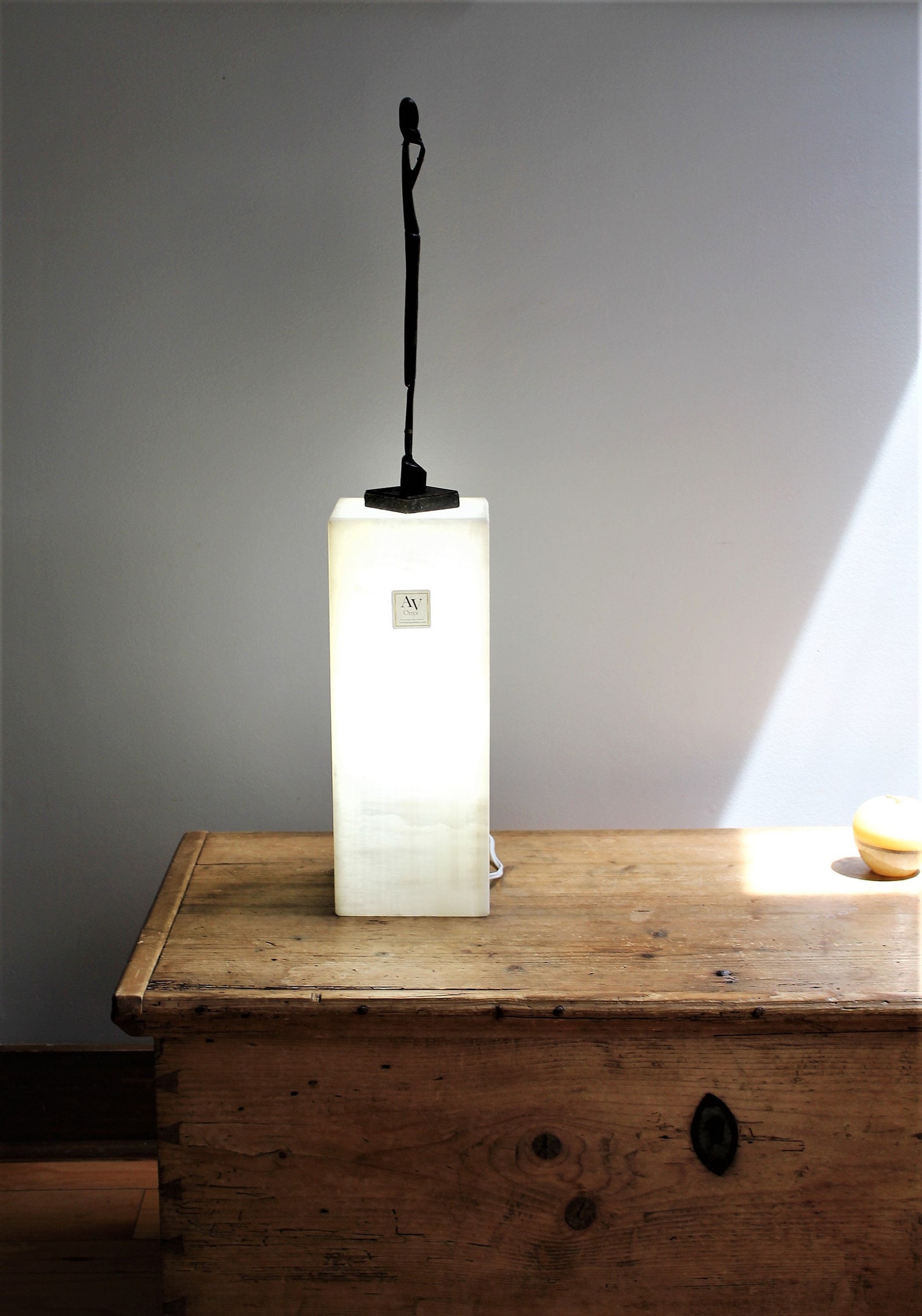 Onyx Square Desk Lamp A Bright Column/sculpture Stand - Etsy