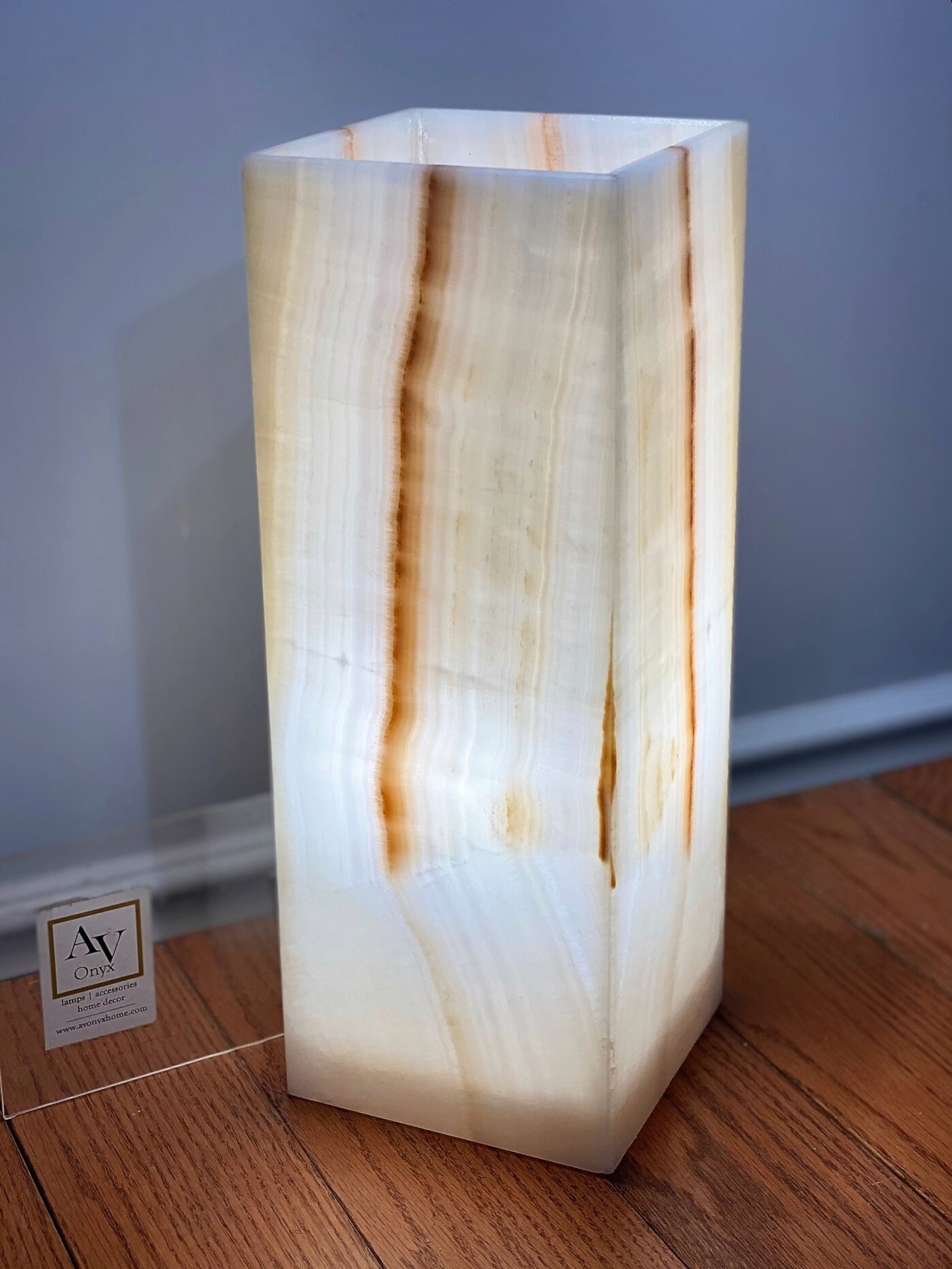 White Onyx Desk Lamp 16 Fine Natural Golden Veins - Etsy