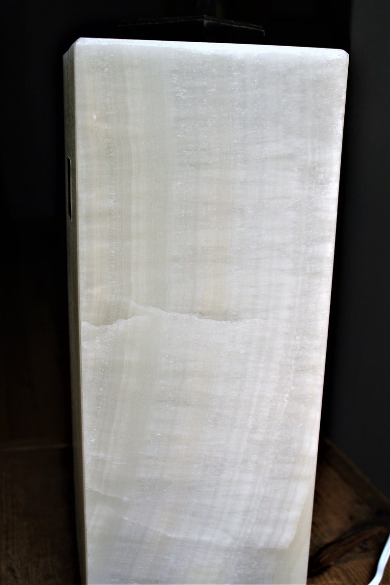 Onyx Square Desk Lamp - A Bright Column/sculpture Stand - Etsy