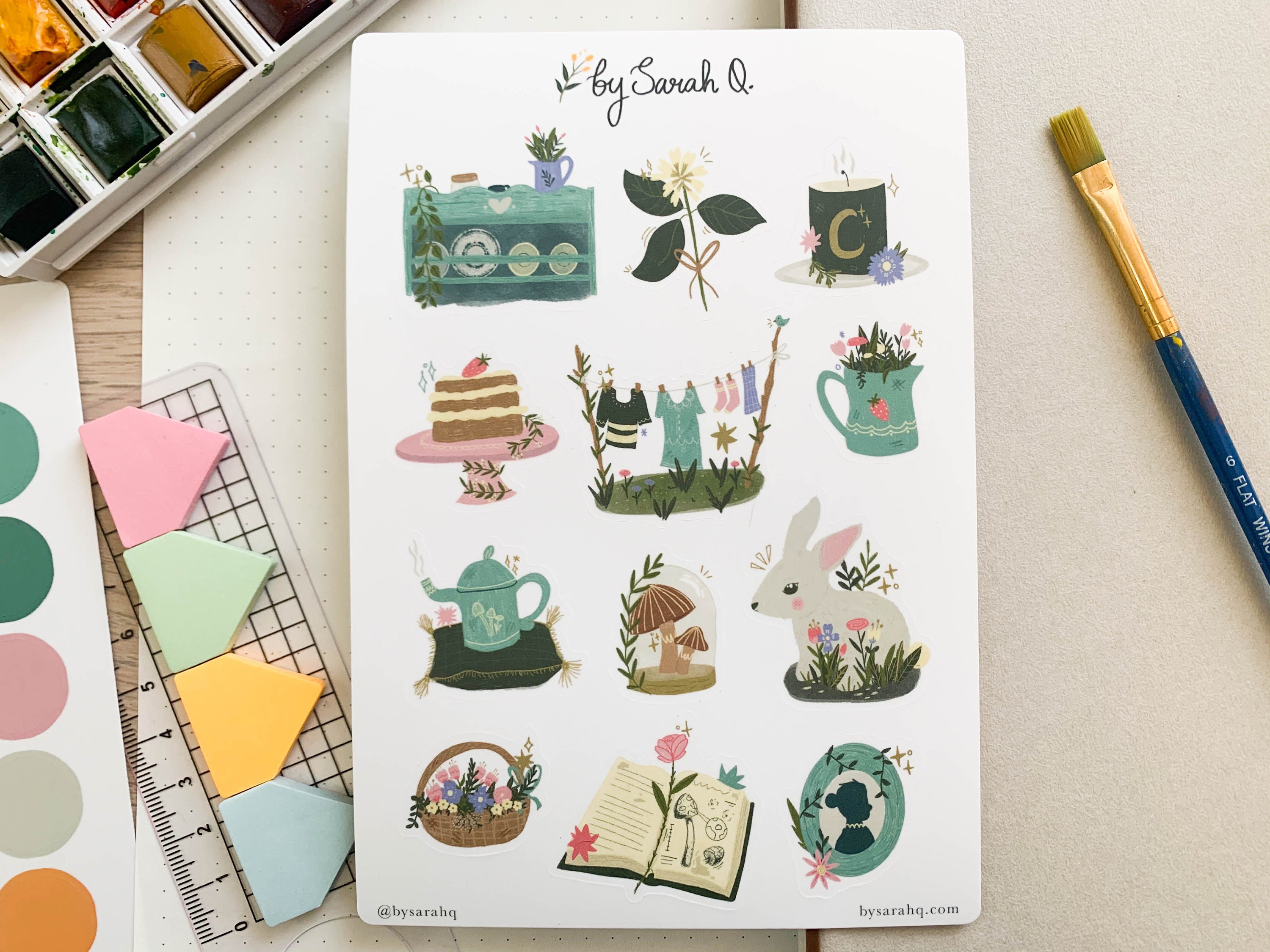 Stickers, Labels & Tags Kawaii Stickers Nature, Flower, Garden Mushroom ...