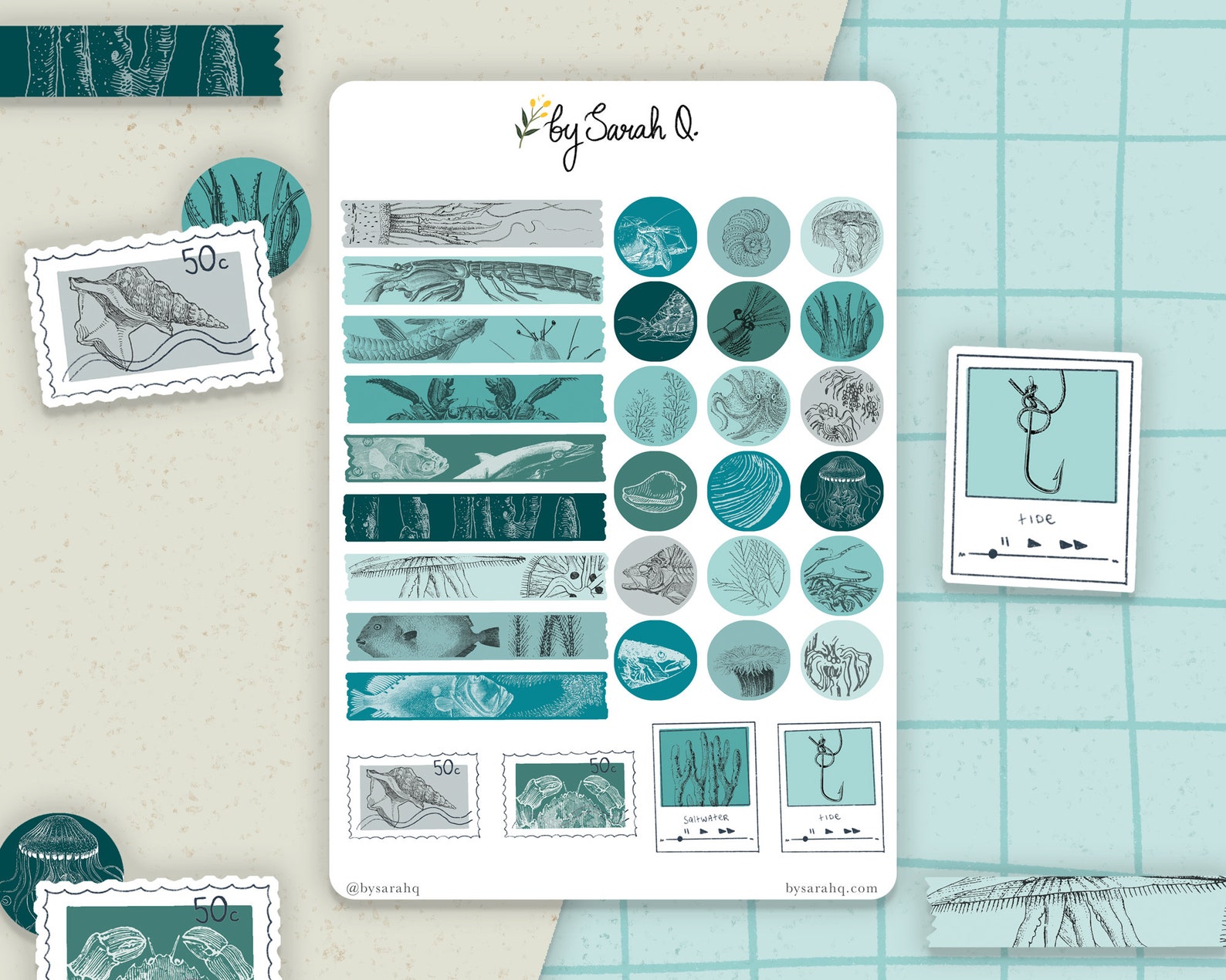 Marine Bujo Stickers Ocean Stickers Planner Stickers - Etsy