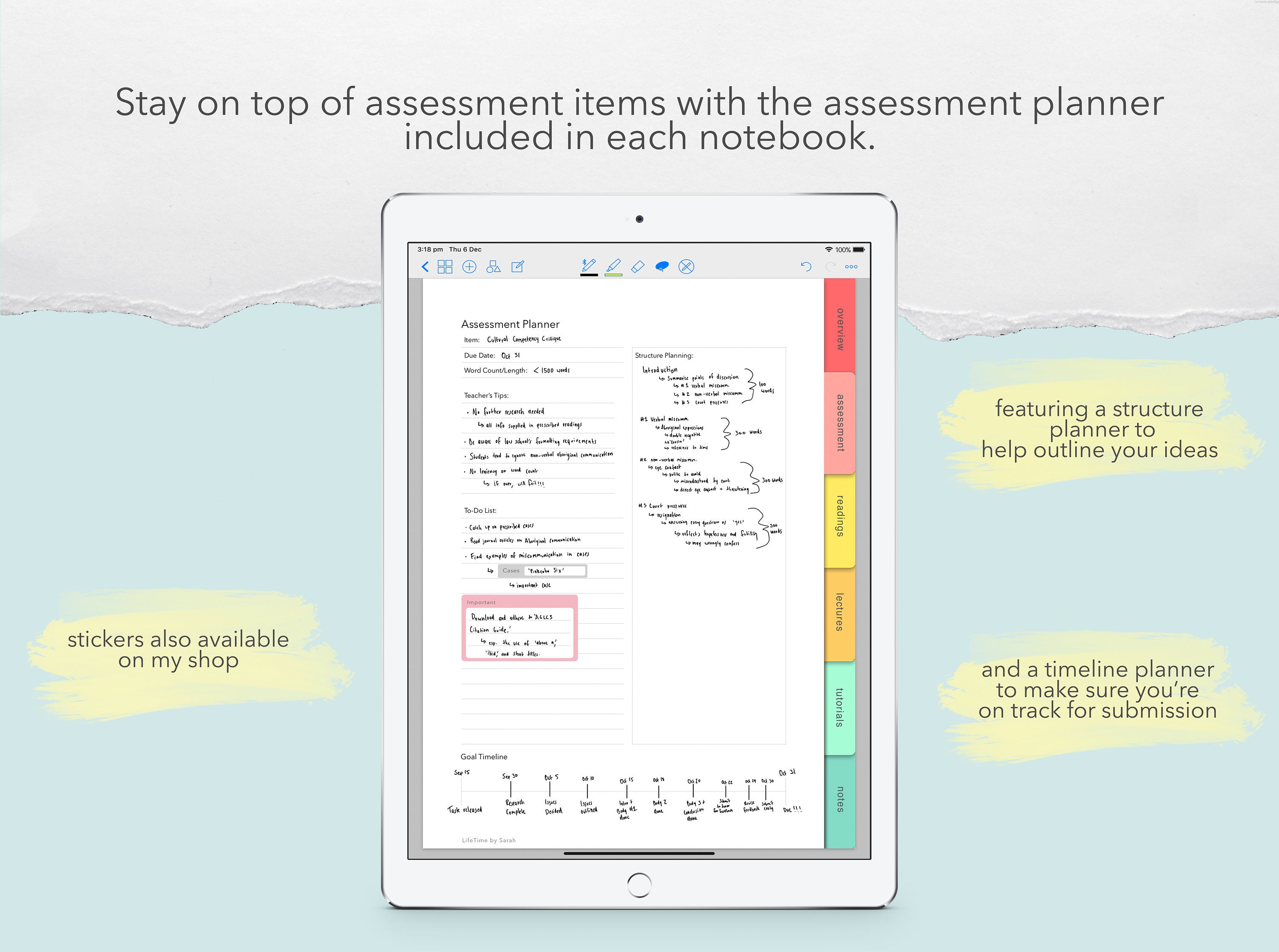 Digital Notebook for College Student With Templates Tabbed - Etsy