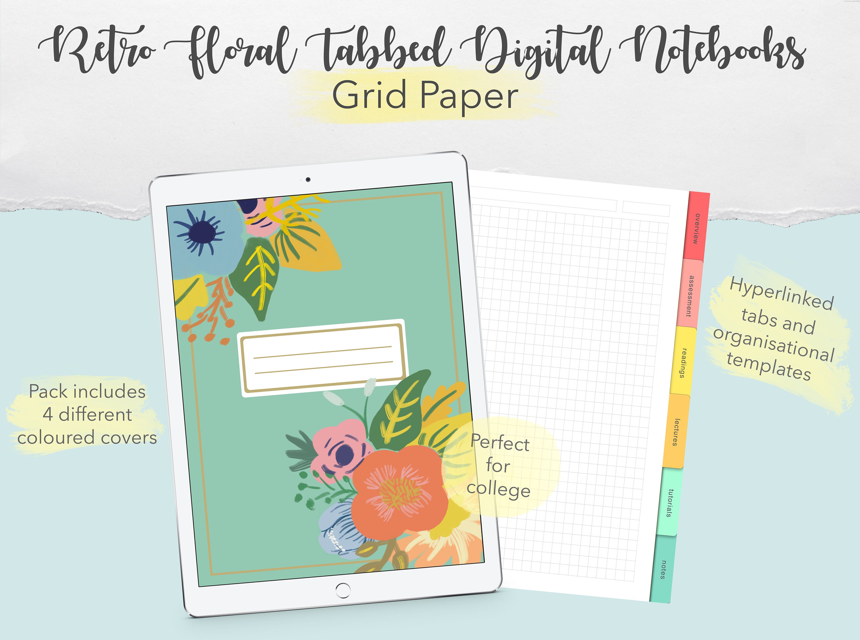 Digital Notebook for College Student with Templates Tabbed | Etsy