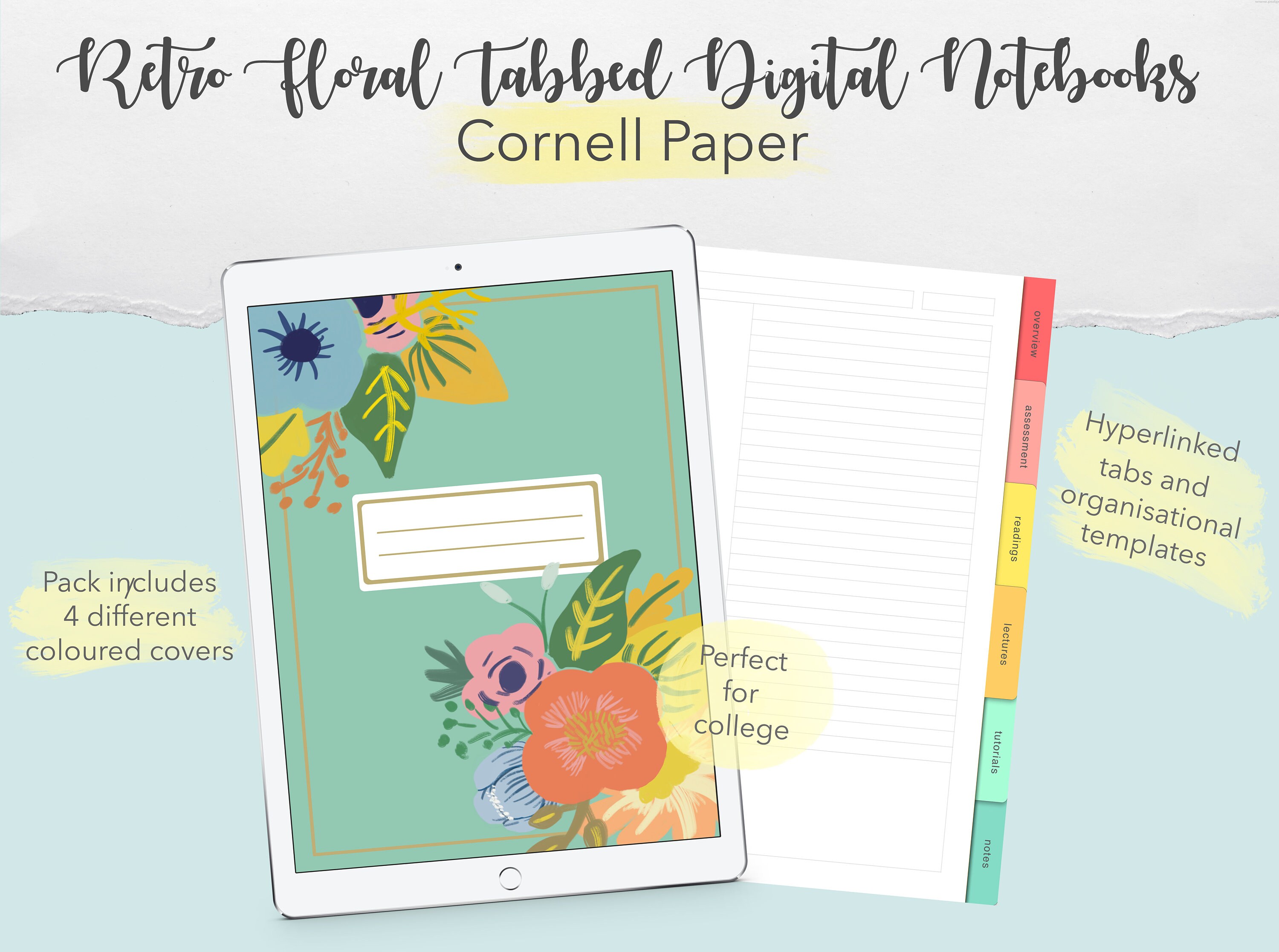 Digital Notebook for College Student With Templates Tabbed - Etsy