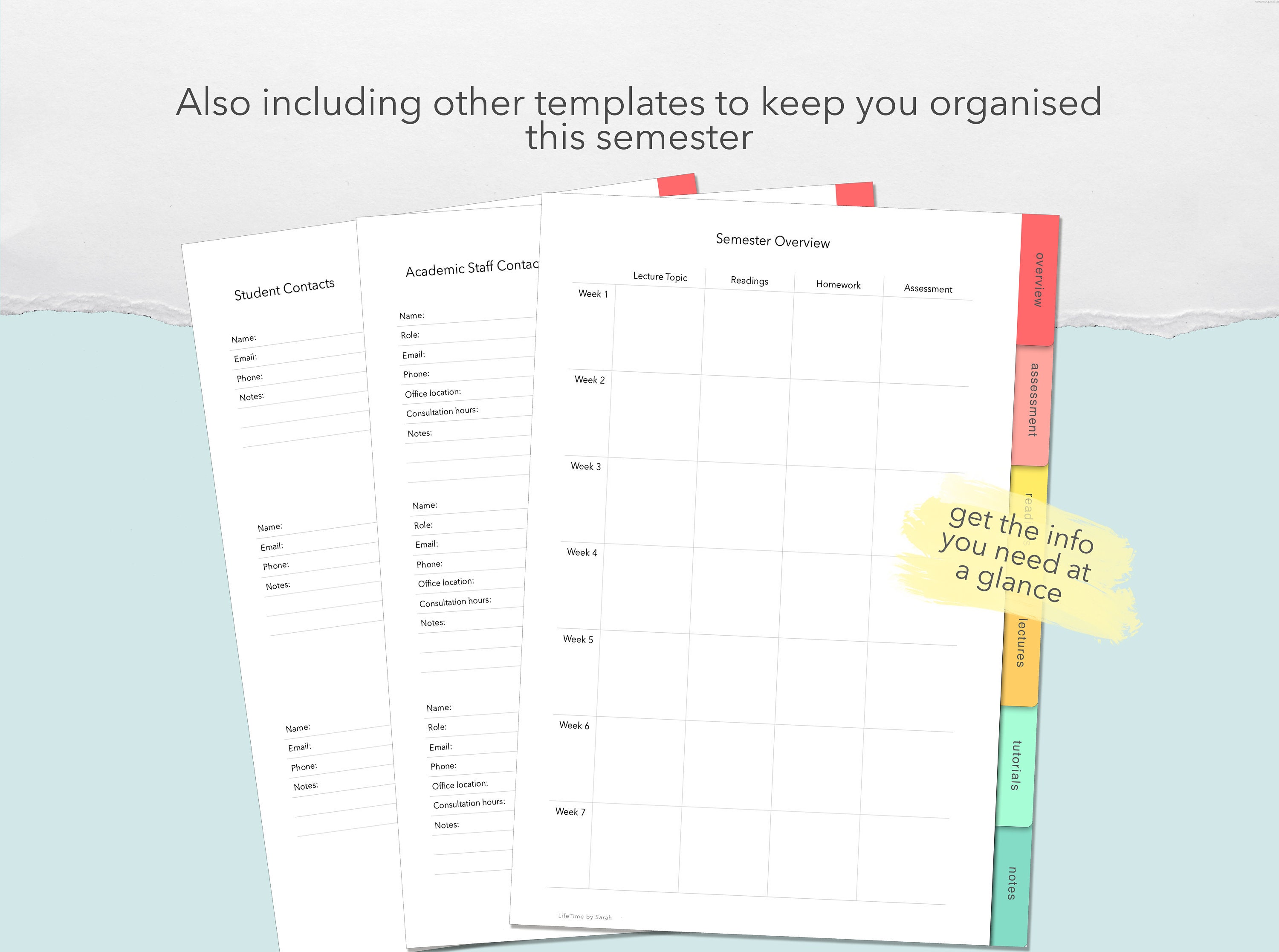 Digital Notebook for College Student with Templates Tabbed | Etsy