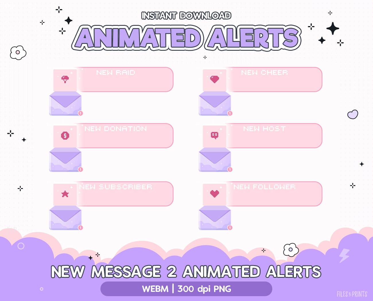 Twitch Animated Alert New Message 2 Pixel Stream Alerts - Etsy