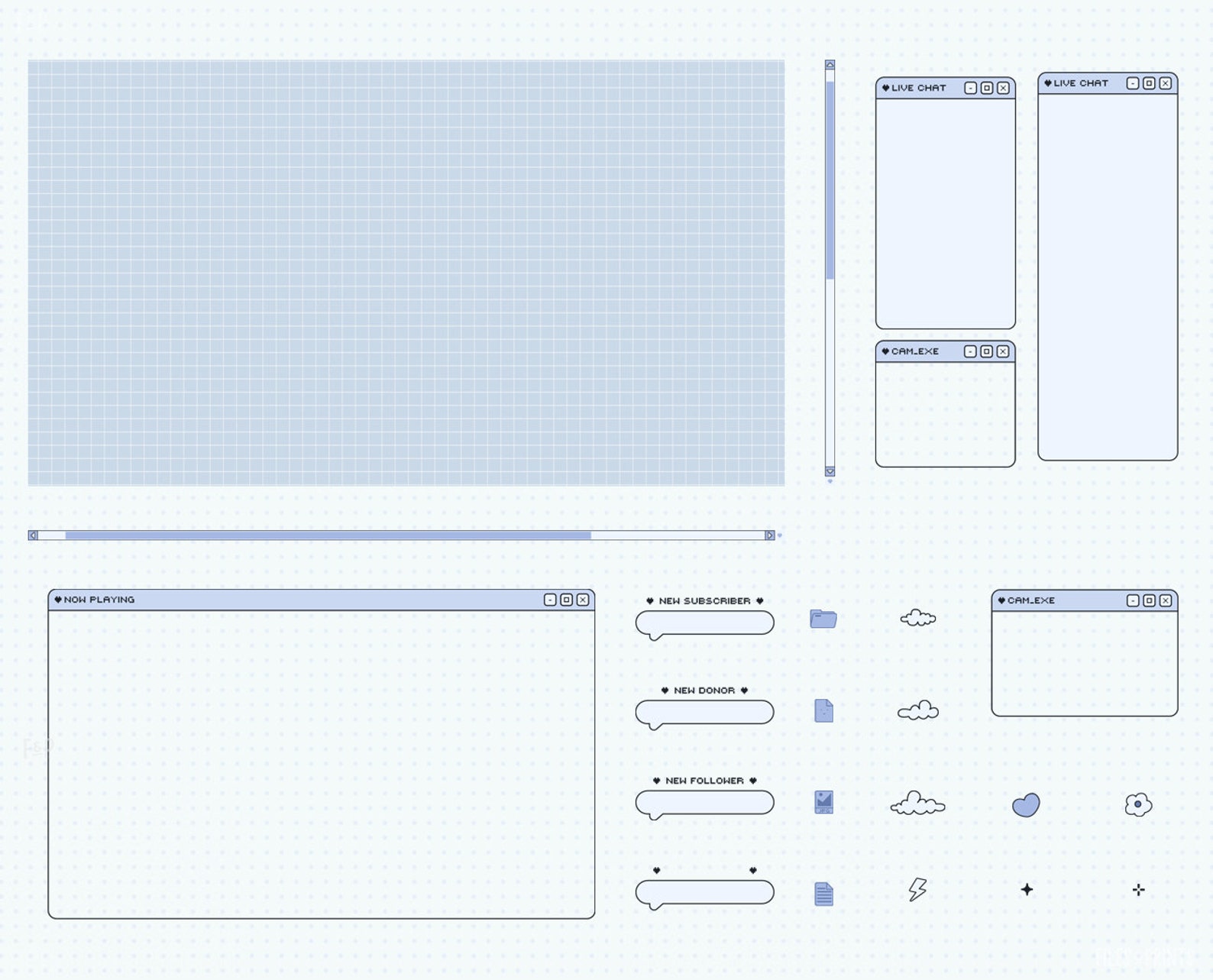 Twitch Stream Package Blue Pixel Overlay Customizable - Etsy