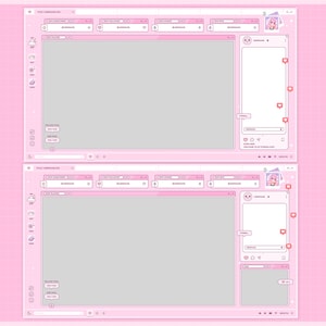 Twitch Stream Package, Animated Pink Pixel Overlay, Vtuber Customizable ...