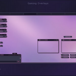 Twitch Stream Package, Animated Pink Dark Overlay Vtuber Customizable ...
