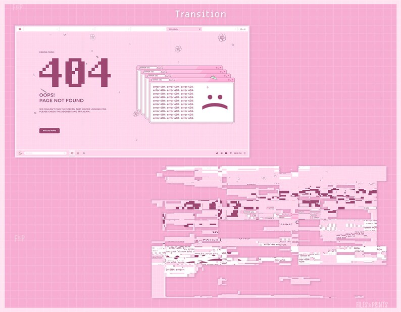 Twitch Stream Package, Animated Pink Pixel Overlay, Vtuber Customizable ...