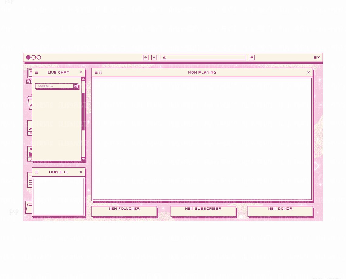 Twitch Stream Package Retro Pink Pixel Overlay Customizable - Etsy