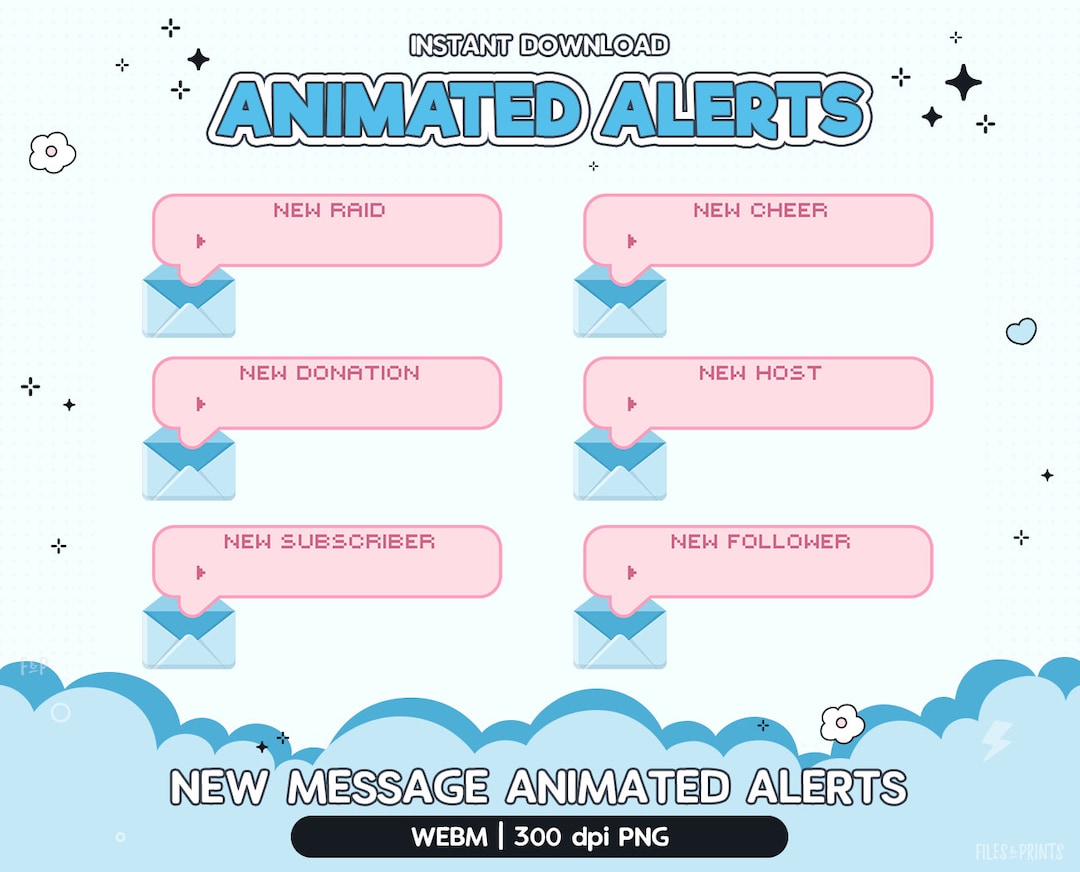 Twitch Animated Alert New Message Pixel, Stream Alerts, Streamer ...