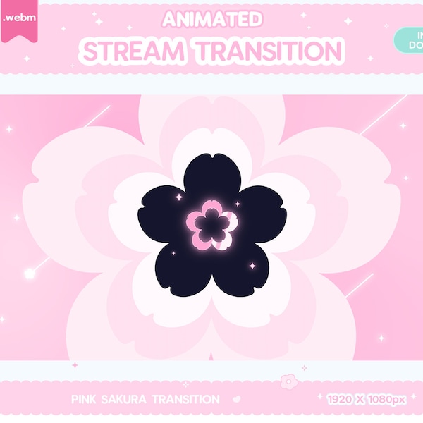 Pink Flower Moon Overlay - Etsy