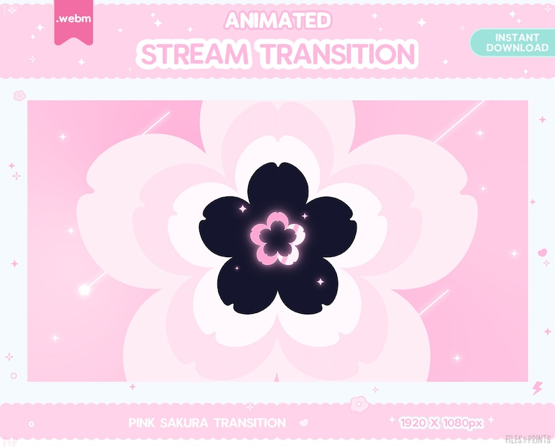 Twitch Animated Stinger Transition Pink Sakura Stinger Transition ...