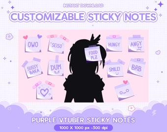 88 Twitch Rainbow Vtuber Sticky Note Pngtuber P2U Vtuber Assets LGBTQ ...