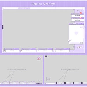Twitch Stream Package, Animated Purple Pixel Overlay, Vtuber ...