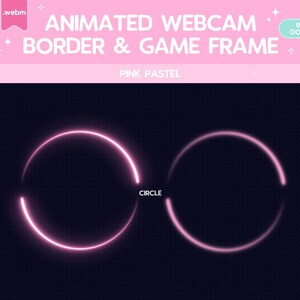 Twitch Animated Pink Pastel Webcam Border Game Frame Stream Overlay ...