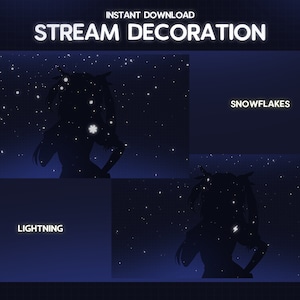 8 ANIMATED Falling Snow Effect Christmas Decorations Stream Decor ...