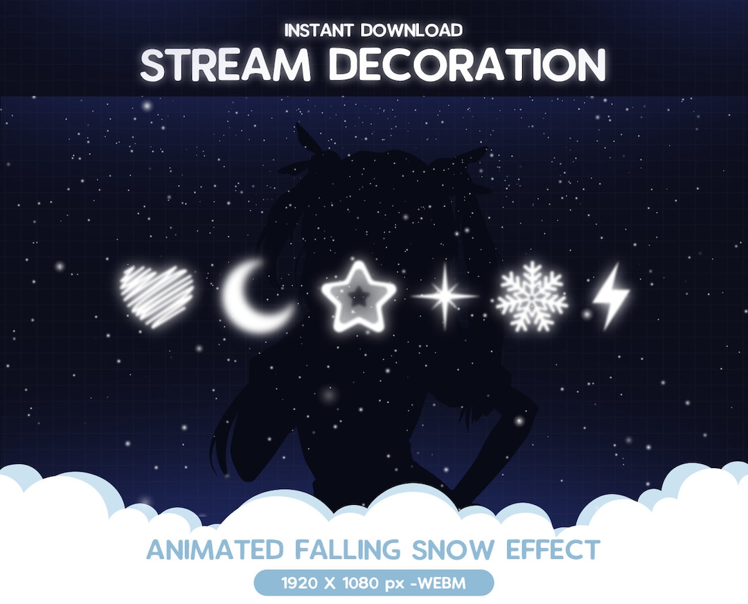 8 ANIMATED Falling Snow Effect Christmas Decorations Stream Decor ...
