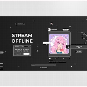 Twitch Animated Screen, Black BRB, Stream Offline, Starting, Ending ...