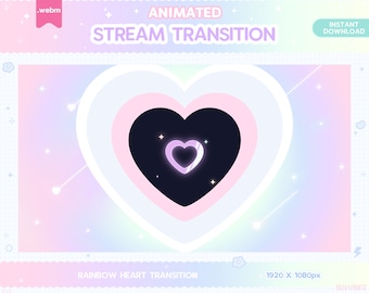 Twitch Animated Stinger Transition, Pink Stinger, Pastel Stream Decor ...