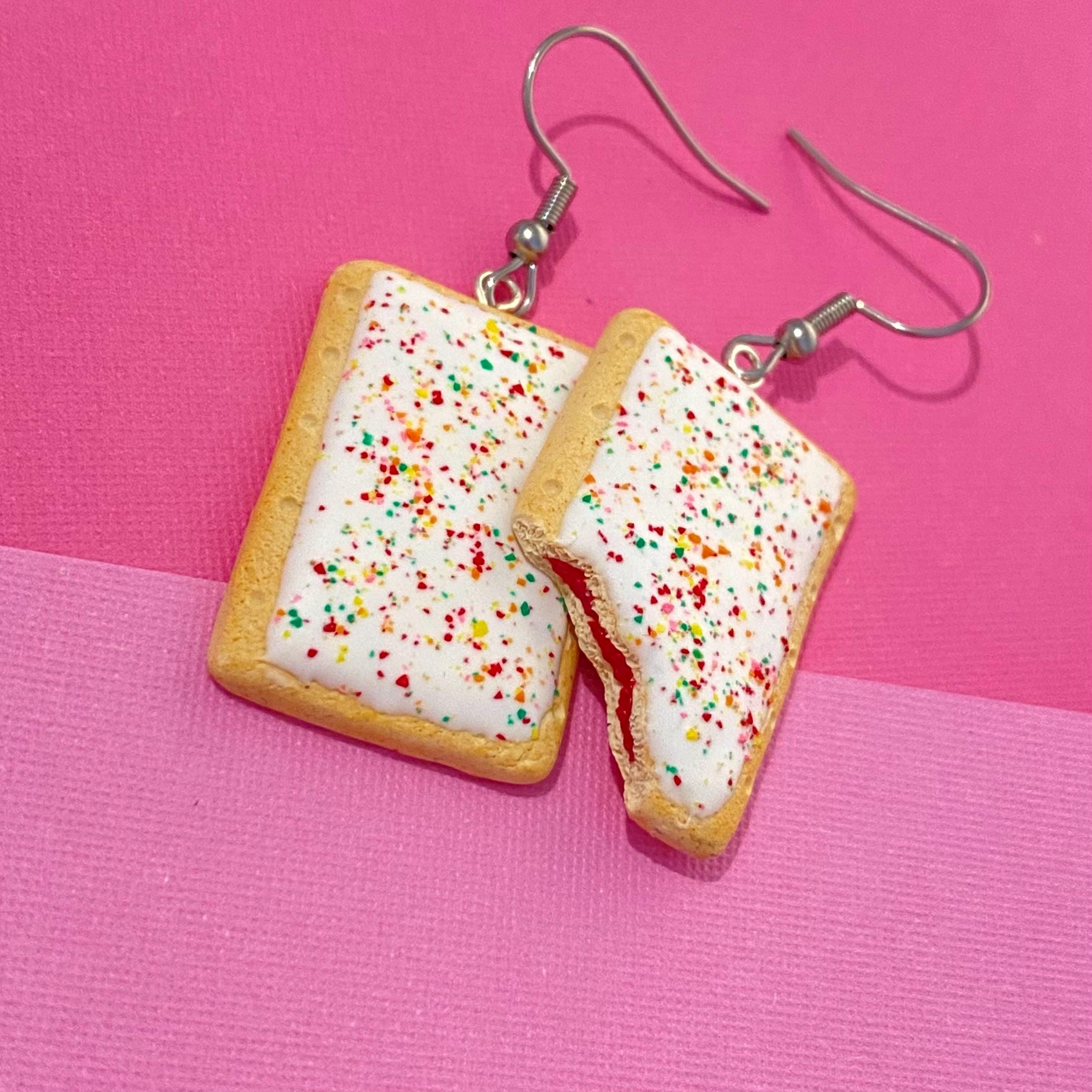 Strawberry Pop Tart Earrings Polymer Clay Hypoallergenic - Etsy