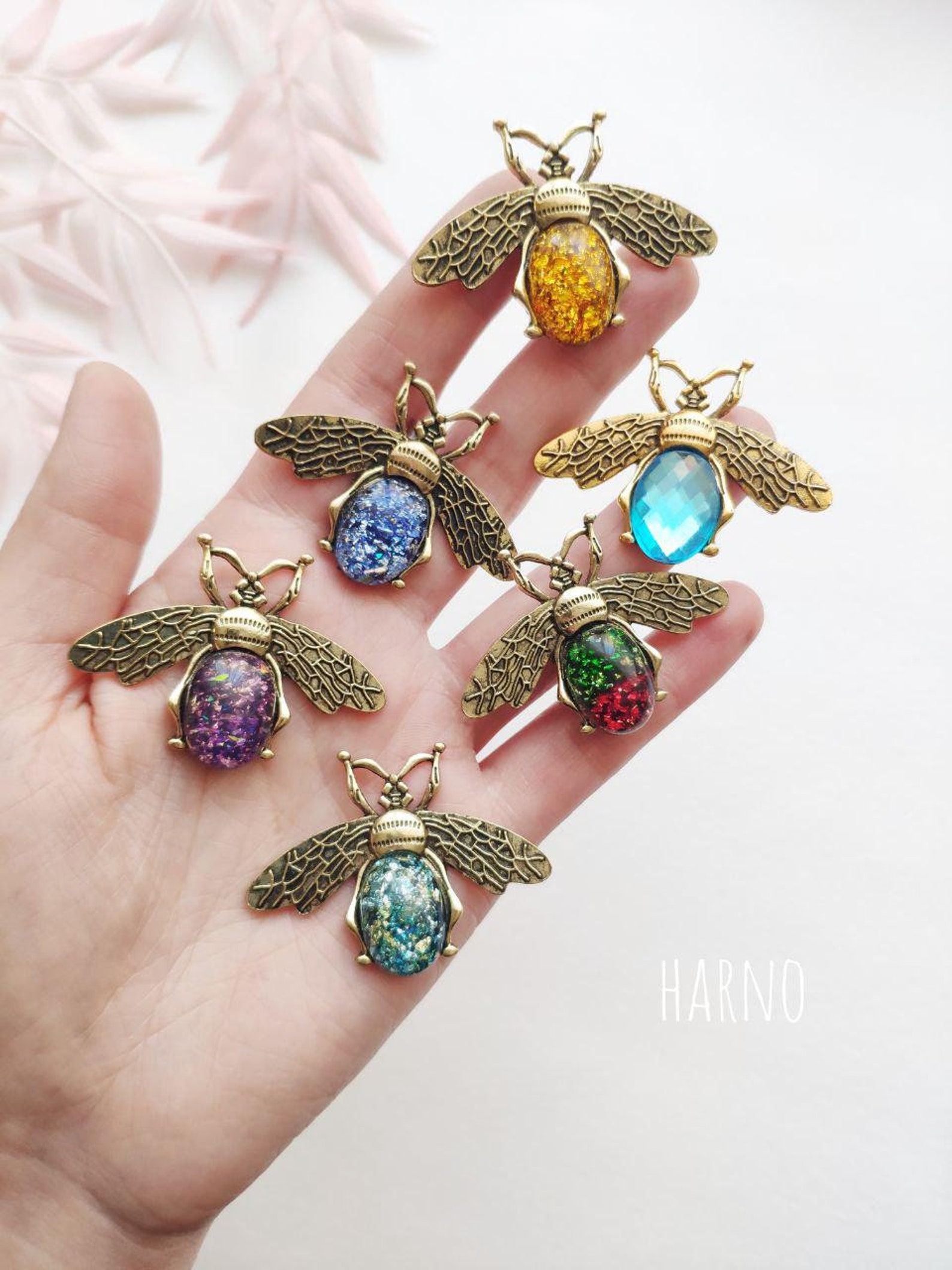 Bee Brooch Vintage. Bee Brooch Rhinestone. Insect Brooch - Etsy