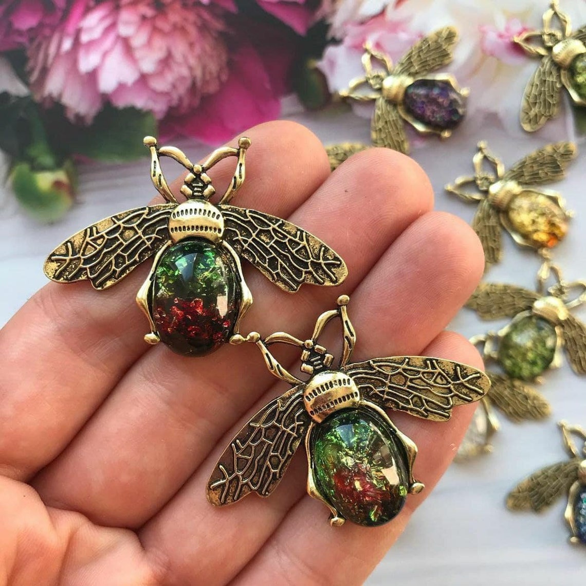 Bee Brooch Vintage. Bee Brooch Rhinestone. Insect Brooch - Etsy