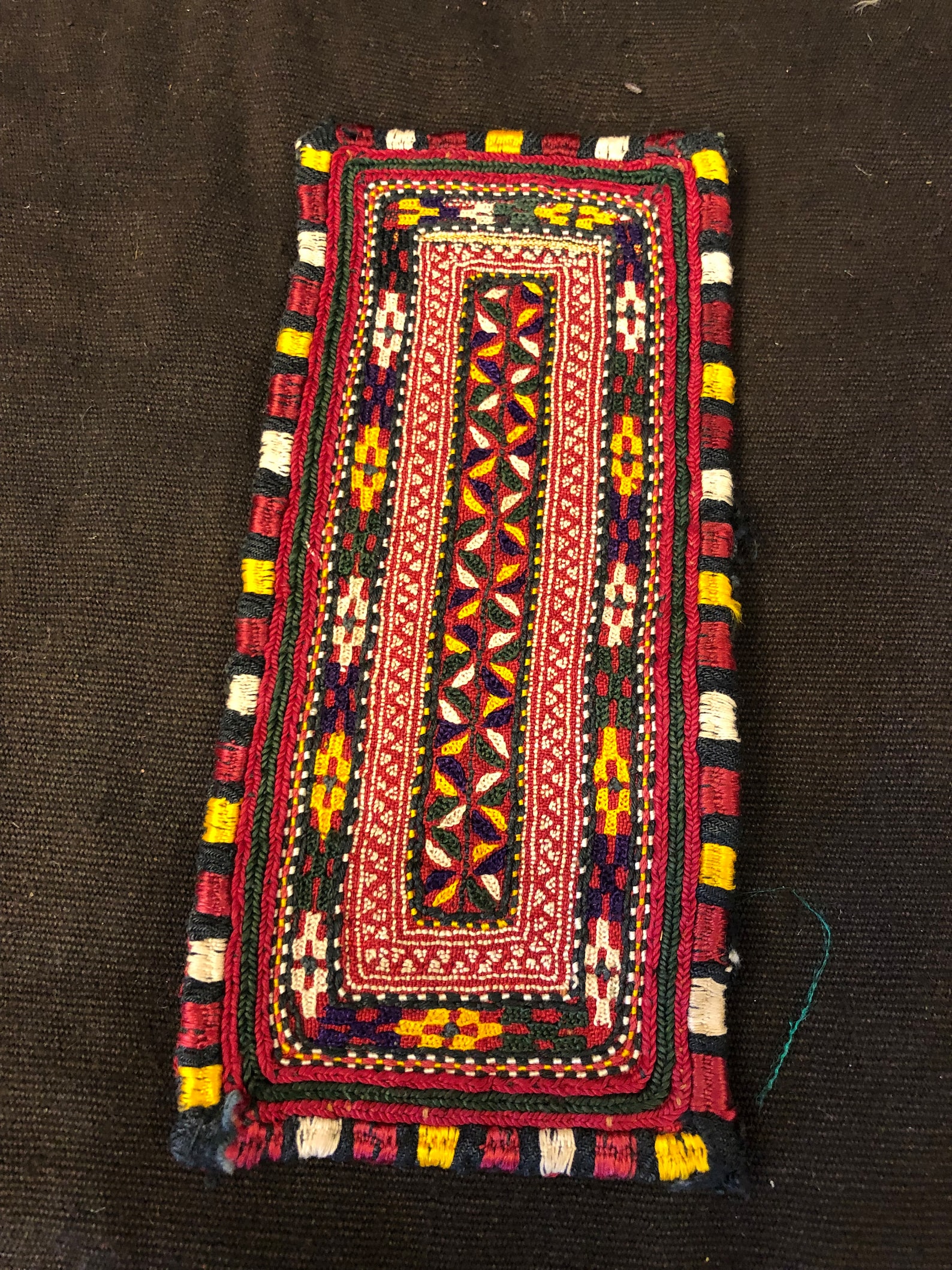Ethnic Turkmen Talismanic Amulet Wall Hanging Decor , Silk Embroideri ...