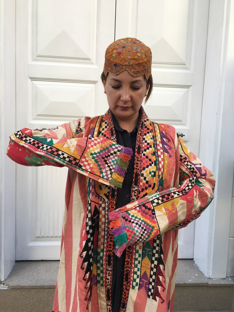 Vintage UZBEK Traditional Clothing Handmade Silk Emboroidery - Etsy