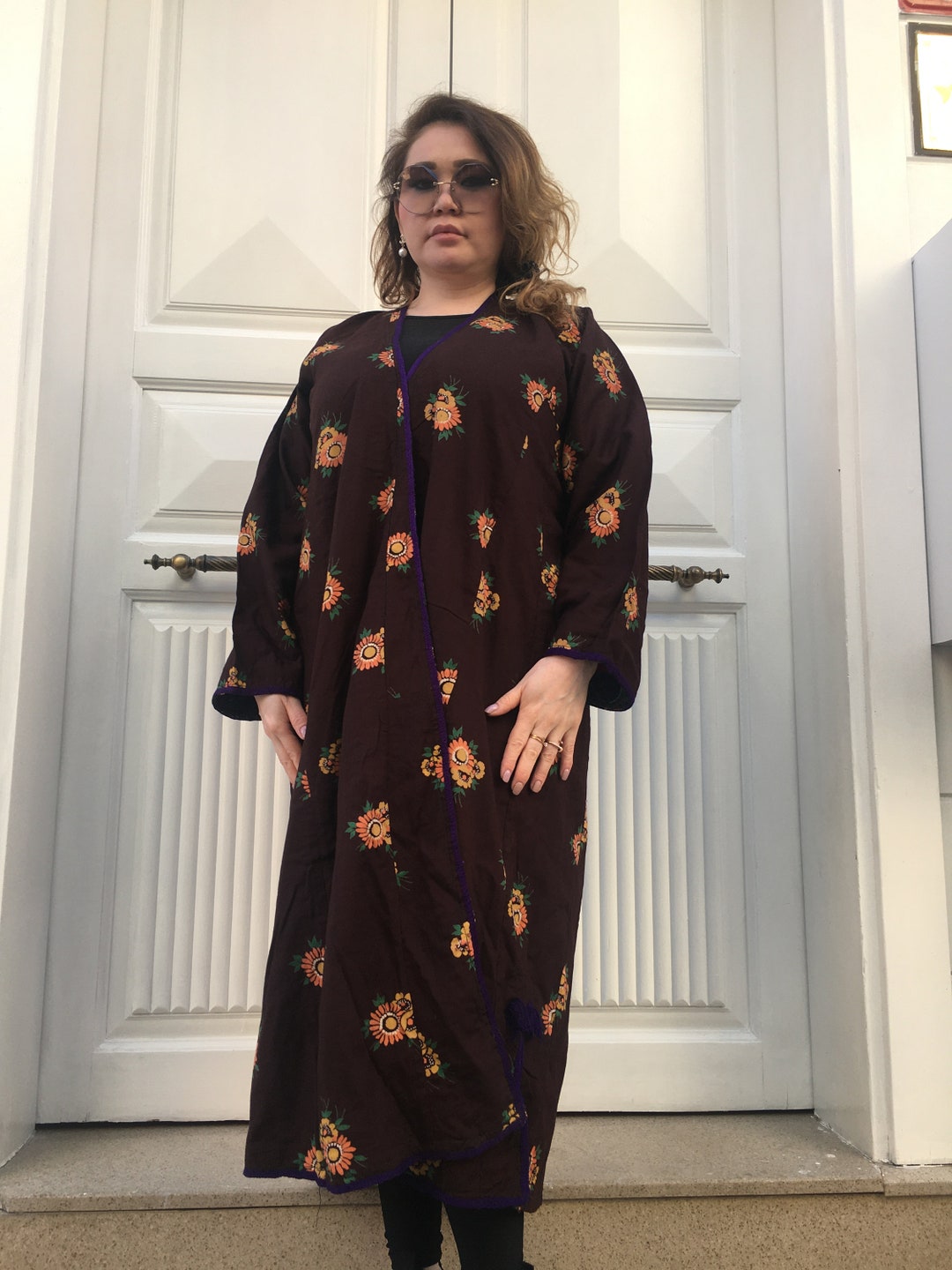 Vintage UZBEK Traditional Clothing Handmade Costum. 165x120 Cm 65' X 47 ...